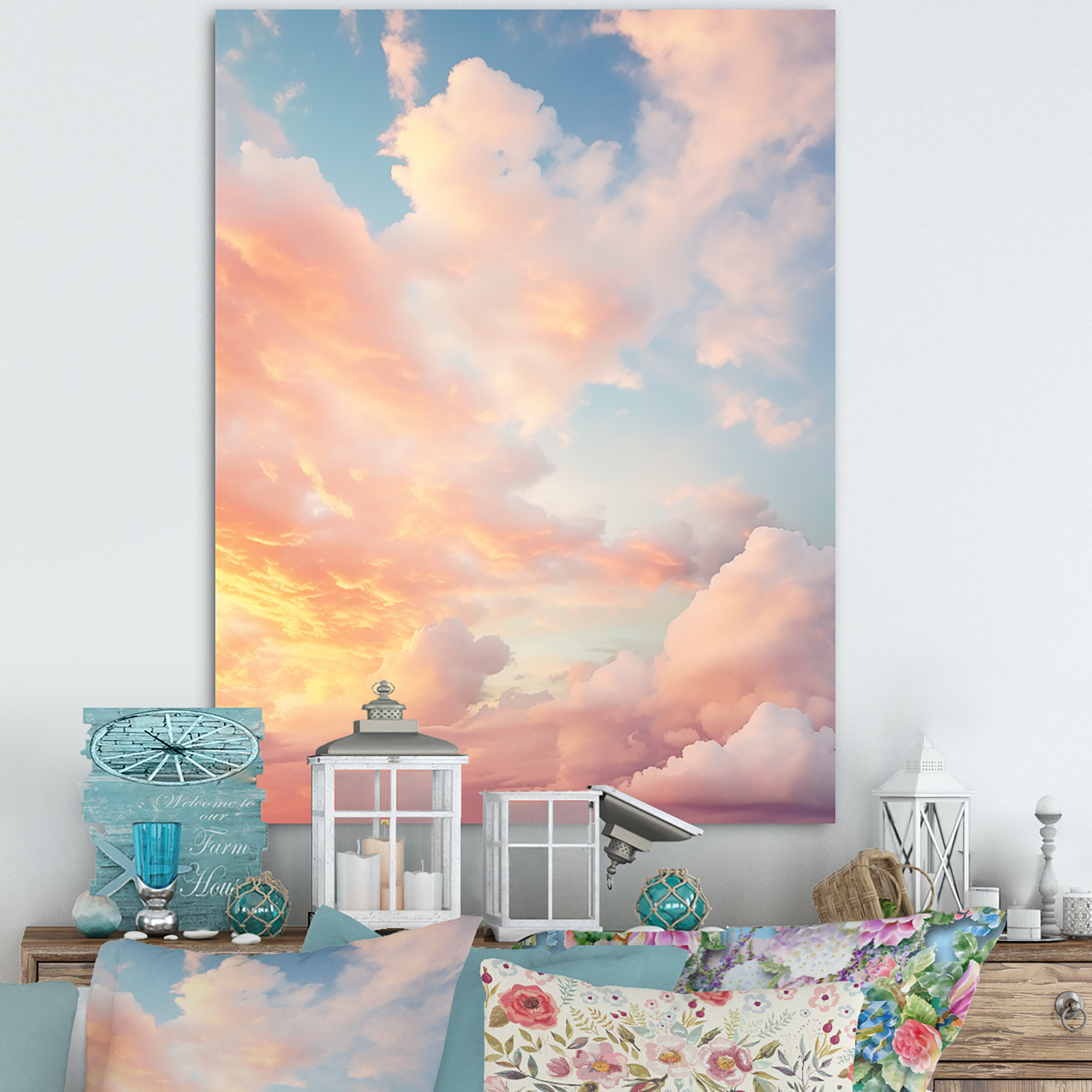 Red Barrel Studio® Peach Sky Photo Astral Symphony II - Landscape & Nature Canvas Prints | Wayfair